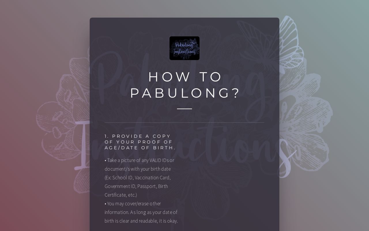 How To Pabulong?